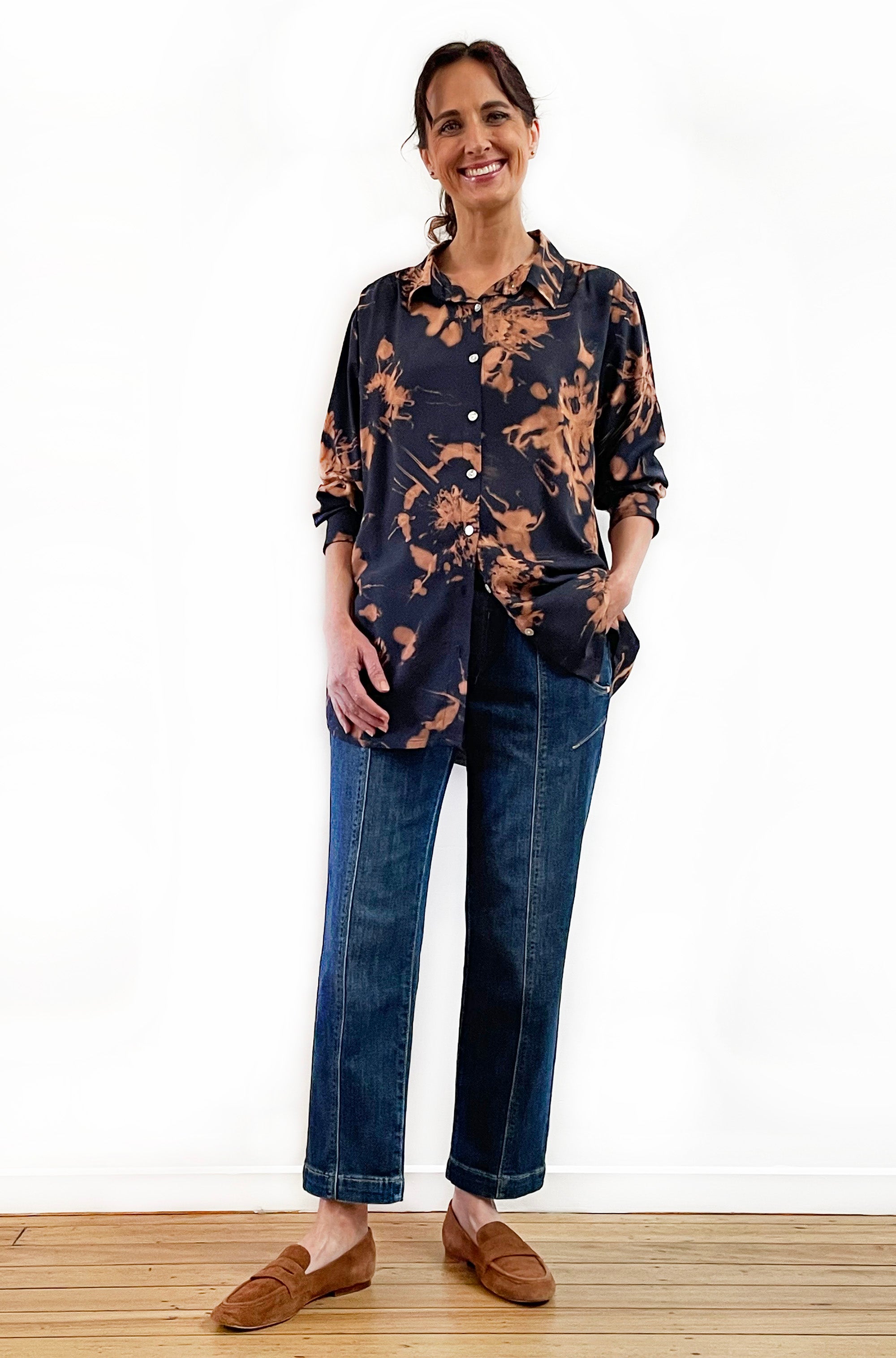 Hand Dyed Button Thru Shirt Shop Online